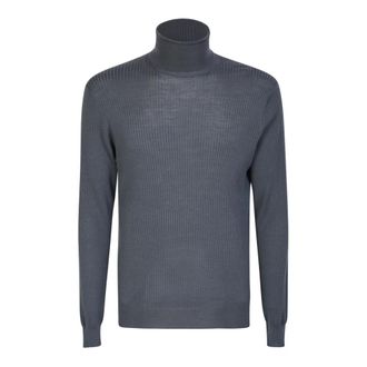 Dell'Oglio High Neck Pullover - - Knitwear - Herren - Blau - L