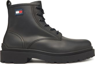 Tommy Jeans Schnürschuhe Tommy Jeans Tjm Lace Up Rubberized EM0EM01628 Schwarz