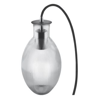 Ledvance Vintage Edition 1906, Tischleuchte mit E27 Sockel, Rauchgraues Glas, Ohne Leuchtmittel, Carved Table Grape