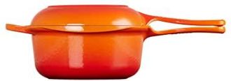 LE CREUSET Le Creuset Casserole Deux-en-Un en Fonte Émaillée Signature, 22 cm, 2,3 L, Volcanique, 25044220902460