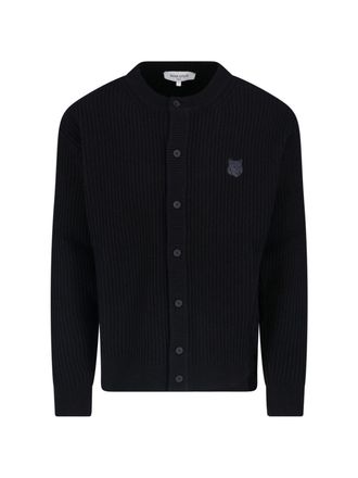 Maison Kitsun&eacute; Merino-Woll-Cardigan Fox Head