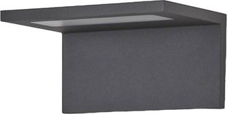 Lampenwelt.com LED Wandleuchte außen Caner (spritzwassergeschützt) (Modern) in Schwarz aus Aluminium (1 flammig, A+, inkl. Leuchtmittel) - LED-Außenwandleuchten Wand