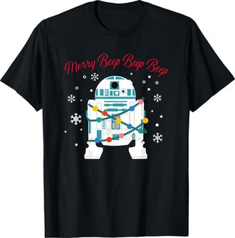 Star Wars Weihnachten Star Wars C3PO R2D2 Merry Beep Beep T-Shirt
