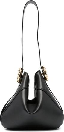 Lanvin Hobo Bags - Sculptural Black Calf Leather Shoulder Bag - Gr. unisize - in Schwarz - f&uuml;r Damen