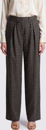 Dries Van Noten Karierte Wollhose von mit hohem Bund und geradem Bein