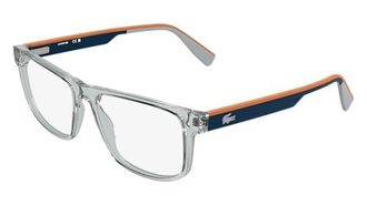 Lacoste L4011 035 Lunettes transparentes pour homme Gris clair 56/17/150
