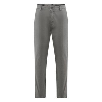 Bomboogie Homme, Pantalons, Gris, Taille: W32 Pantalon chino en gabardine avec micro-imprim&eacute;