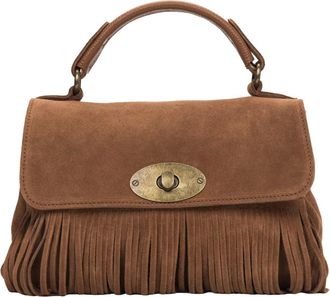 Estro & Luminara Femme, Sacs, Brun, Taille: ONE Size Sacoche &agrave; franges