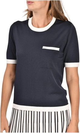 Gran Sasso Femme, Tops, Bleu, Taille: 44 FR Girocollo