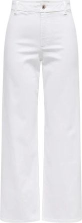 Jacqueline de Yong Jacqueline de Yong, Femme, Pantalons, Blanc, Taille: 36 FR Iris Stretch High Waist Wide Pant