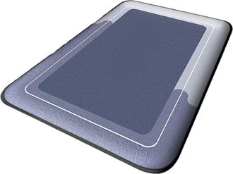 Generic Verdickte Badezimmer-Absorptionsmatte, einfache T&uuml;r, schmutzabweisend, for Zuhause, K&uuml;che, schnell trocknender Fu&szlig;, Rutschfester Einstieg(Blue,400MMx6