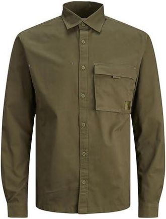 Jack & Jones Bestseller A/S Jcodust T-Shirt Ls Sn Polo, Vert Olive, XL Homme