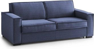 Talamo Italia Schlafsofa Addolorata, 3-Sitzer-Sofa, 100% Made in Italy, Wohnzimmersofa mit drehbarer Öffnung, aus gepolstertem Stoff, mit schmalen Armlehnen, Cm