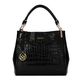 Kazar Schwarze gro&szlig;e Schultertasche - - Bags - Damen - Schwarzk - ONE SIZE