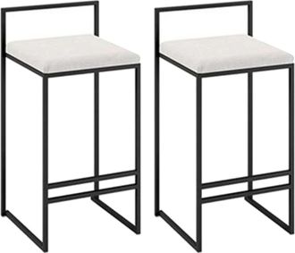 Generic Barhocker, Tresenhocker, Samt-Barst&uuml;hle mit Metallr&uuml;ckenlehne und Fu&szlig;st&uuml;tze, K&uuml;cheninsel-Tresenhocker