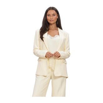Second Female Lino New Fit Blazer - - Jackets - Damen - Beige - M