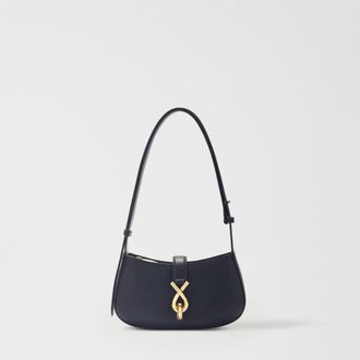 Furla Mianova Schultertasche S Ink Blue Blau Ferrara Kalbsleder Damen