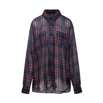 Dries Van Noten 02060 Cheers 4272 Chemise - Femme - Blouses et Chemises - Bleu - Taille: 40 FR