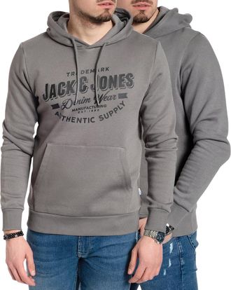 Jack & Jones Male Kapuzenpullover Logo Kapuzenpullover (Doppelpack Hood 11 (Corv SED. JJ/Corv SED. Sup, XXL))
