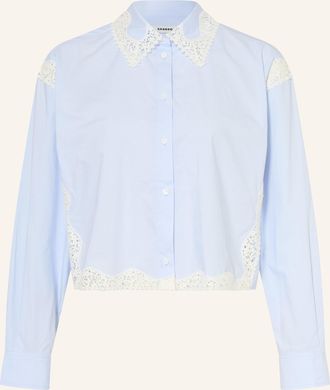 Sandro Sandro Hemdbluse Mit Spitze blau