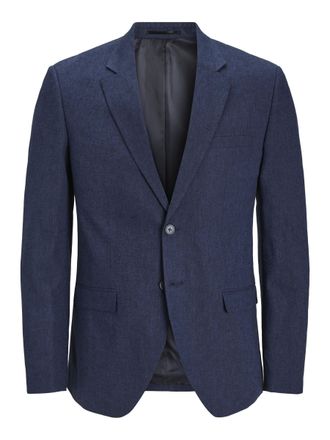 Jack & Jones JACK&JONES Herren JPRRIVIERA Linen SN Slim Blazer, Dark Navy/Fit:Slim FIT, 50