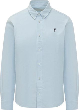 Ami Homme, Chemises, Bleu, Taille: M Boxy Short Sleeve Shirt