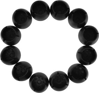 Angoily 24 St&uuml;ck Runde Stuhlbeinkappen aus Schwarzem Kunststoff Kratzfest Rutschhemmend Bodenschoner f&uuml;r M&ouml;belbeine &Oslash; Geeignet f&uuml;r St&uuml;hle Tische Hocker Einset