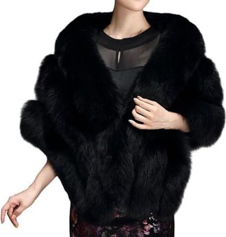 Generic &Eacute;charpe en fausse fourrure - &Eacute;charpe en fausse fourrure dhiver - &Eacute;charpe de mari&eacute;e - &Eacute;charpe chaude - &Eacute;tole en fourrure synth&eacute;tique - &Eacute;charpe de maria