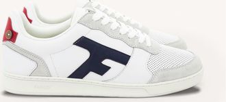 Faguo Baskets blanches, rouges & bleu marine cuir - HAZEL