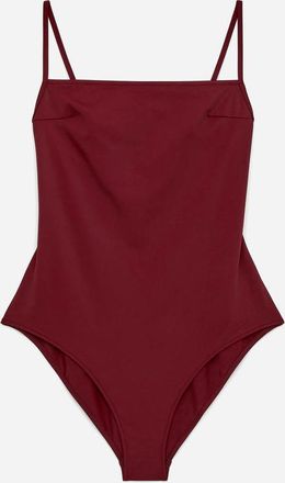Arket Badeanzug Mit Eckigem Ausschnitt -Rot