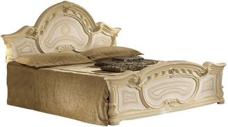 Les Tendances Lit baroque laqué beige Soraya 160x200
