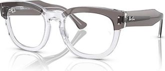 Ray-Ban Mega Hawkeye Optics Grau Auf Transparent Fassung Klar Glas Polarisiert 50-21