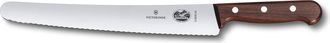 Victorinox by Swiss Army Wood, Brot- und Konditormesser, K&uuml;chenmesser, Wellenschliff, Extra Scharfe Klinge, Swiss Made, Rostfreier Stahl, Holzgriff