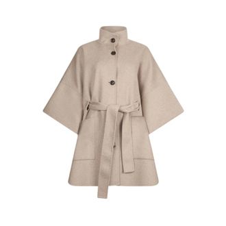 Liu Jo Femme, Vestes, Beige, Taille: 36 FR Manteau en m&eacute;lange de laine