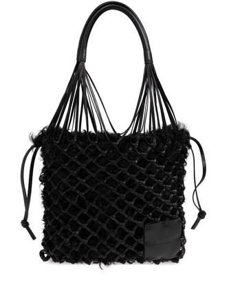 Jil Sander sac en cuir - Noir