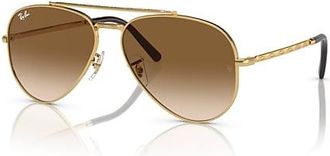 Ray-Ban New Aviator Sonnenbrillen Arista Gold Fassung Braun Glas 62-14