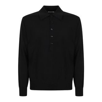Dries Van Noten L&auml;ssiges Polo T-Shirt in Blau - - Tops - Herren - Schwarzk - M