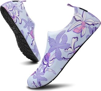 Saguaro Badeschuhe Damen Wasserschuhe Herren Leichte Schwimmschuhe rutschfest Strandschuhe Aquaschuhe Yoga Schuhe für Frauen, Violett 42/43EU