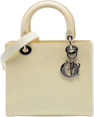 Dior Sac &agrave; main Lady Dior doccasion - Femme - Pre-owned - Beige - Taille: ONE Size