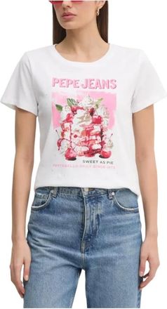Pepe Jeans London Femme, Tops, Blanc, Taille: 42 FR Ryoko T-Shirt