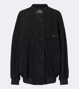 Prada Oversize Bomberjacke aus Veloursleder