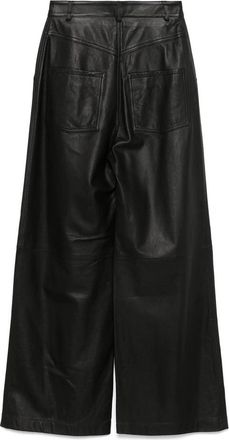 Yves Salomon Lambskin Trousers - Black