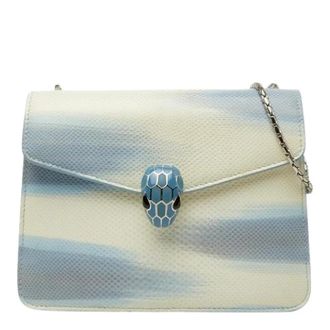 Bulgari Pre-owned Serpenti Forever Leder Kettenschultertasche - - Pre-owned - Damen - Blau - ONE SIZE