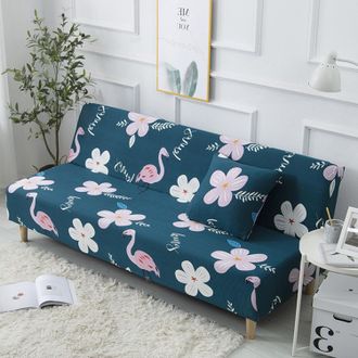 Generic Sofabezug Ohne Armlehnen Futon Abdeckung Stretch-Schonbezug F&uuml;r Klappsofa Moderner Druck Sofabett&uuml;berzug Waschbarer Schutz F&uuml;r 2-/3-Sitzer Futonbezug 