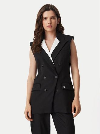 Karl Lagerfeld Weste B3W14028 Schwarz Relaxed Fit