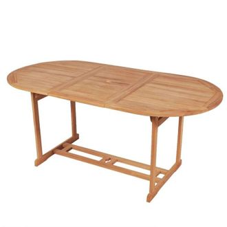 vidaXL Vidaxl - Table de jardin 180x90x75 cm Bois de teck solide