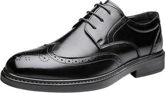 Generic Chaussures Marche Modernes et Confortables Style Brogue en Cuir for Hommes, antid&eacute;rapantes Respirantes, &agrave; Lacets, Business Casual Quotidien