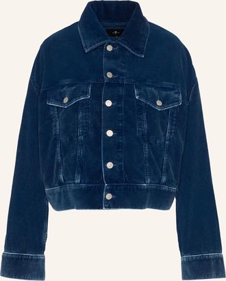 7 For All Mankind Outerwear Oli Cropped Trucker blau
