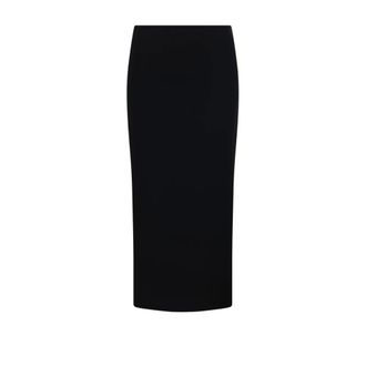 Max Mara Femme, Jupes, Noir, Taille: 34 FR Jupe Midi Compact Cr&ecirc;pe Jersey