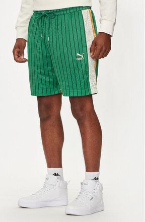 Puma Sportshorts T7 624394 Gr&uuml;n Relaxed Fit
